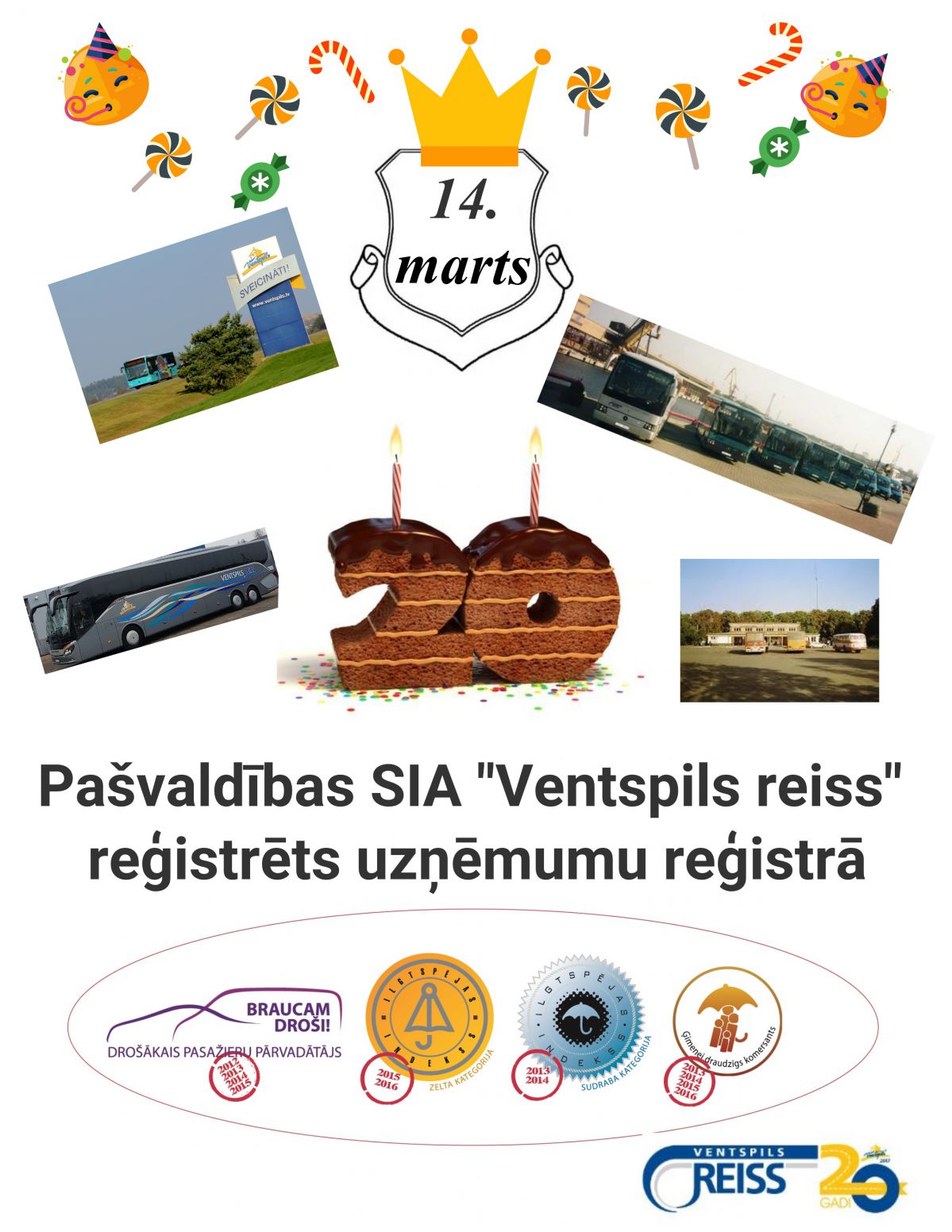Mums šodien dzimšanas diena! - Pašvaldības SIA "Ventspils reiss"